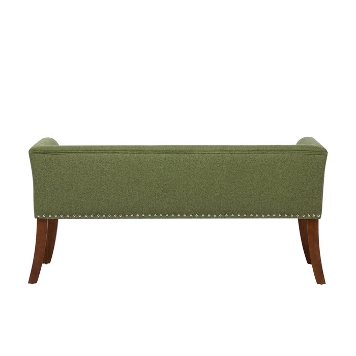 Porthos Home Sabrina Fabric Upholstered Bench With Rubberwood Legs